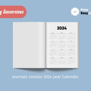 2024 Journal ! Notebook With 2024 Calendar ! Free Personalization ...