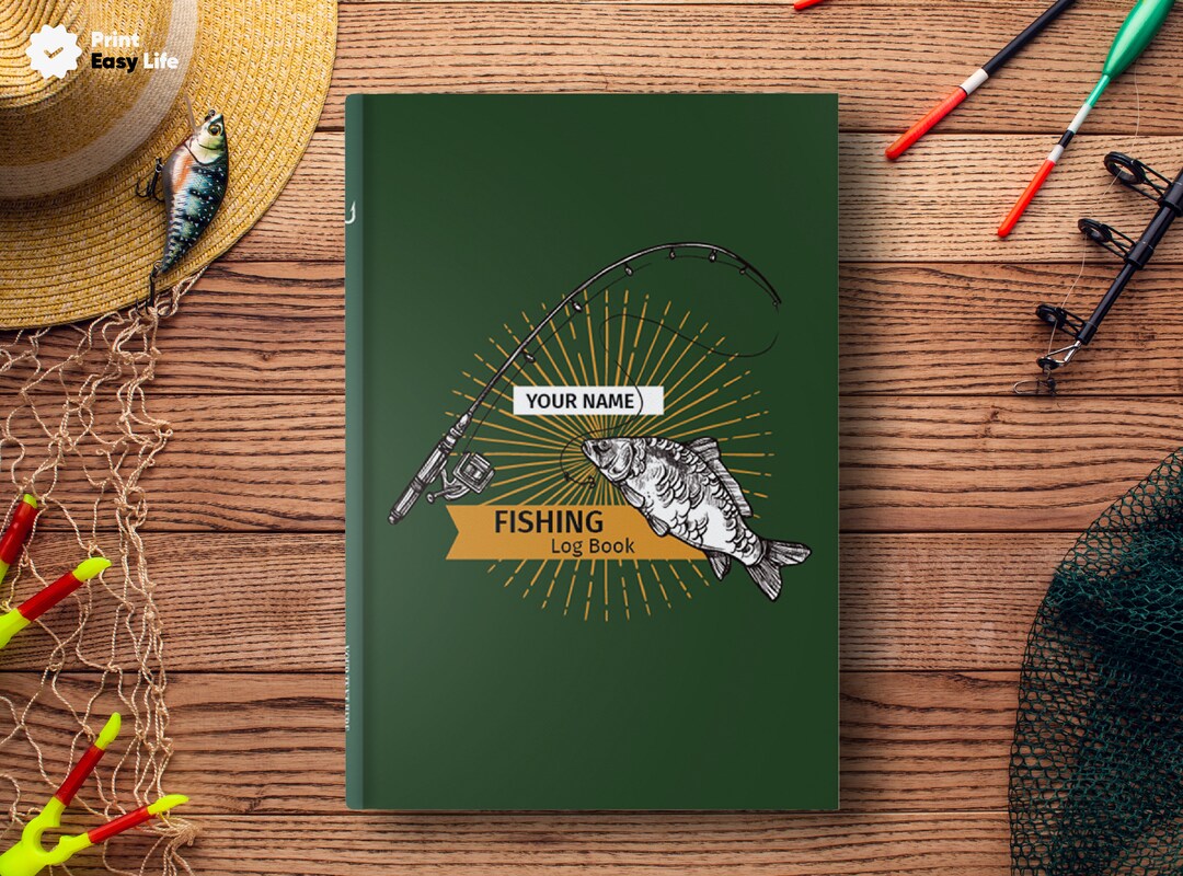 Personalized Fishing Log Fishing Log Book Fishing Diary Fisherman's ...