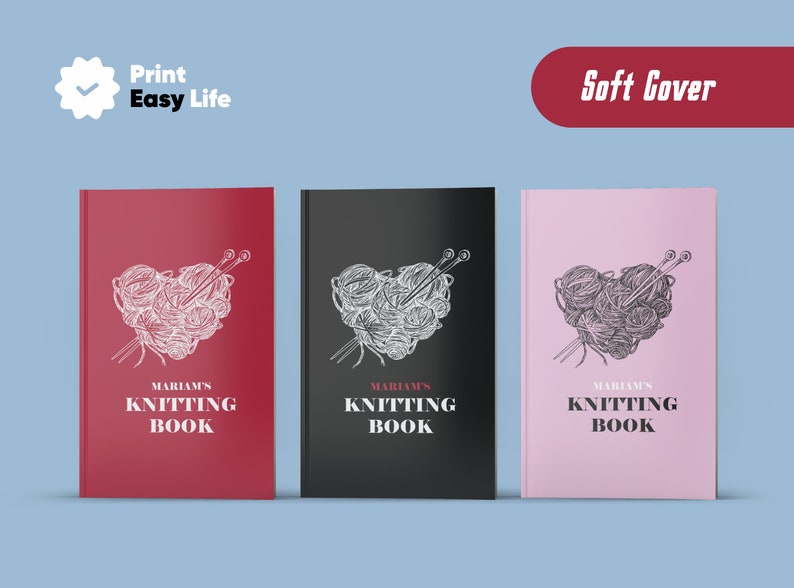 Knitting Journal ! Heart ! Knitting Notebook ! Can Be Personalized ...