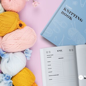 Knitting Journal ! Knitting Notebook ! Can Be Personalized ! Knitting ...