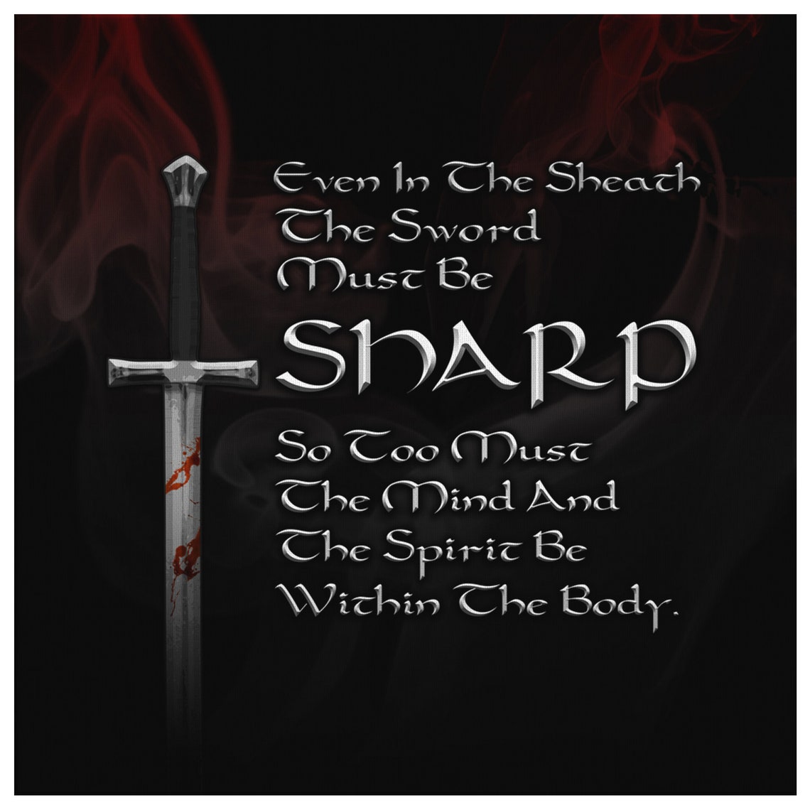 Medieval Templar Knight Warrior Quote Wall Canvas | Etsy