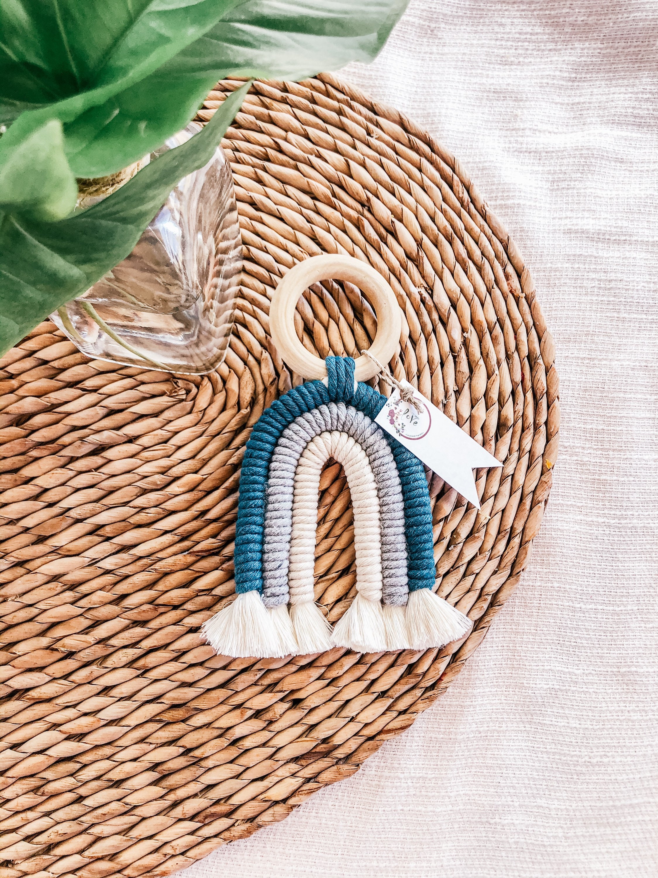 Macrame Rainbow Baby Teether Baby Toy - Etsy UK