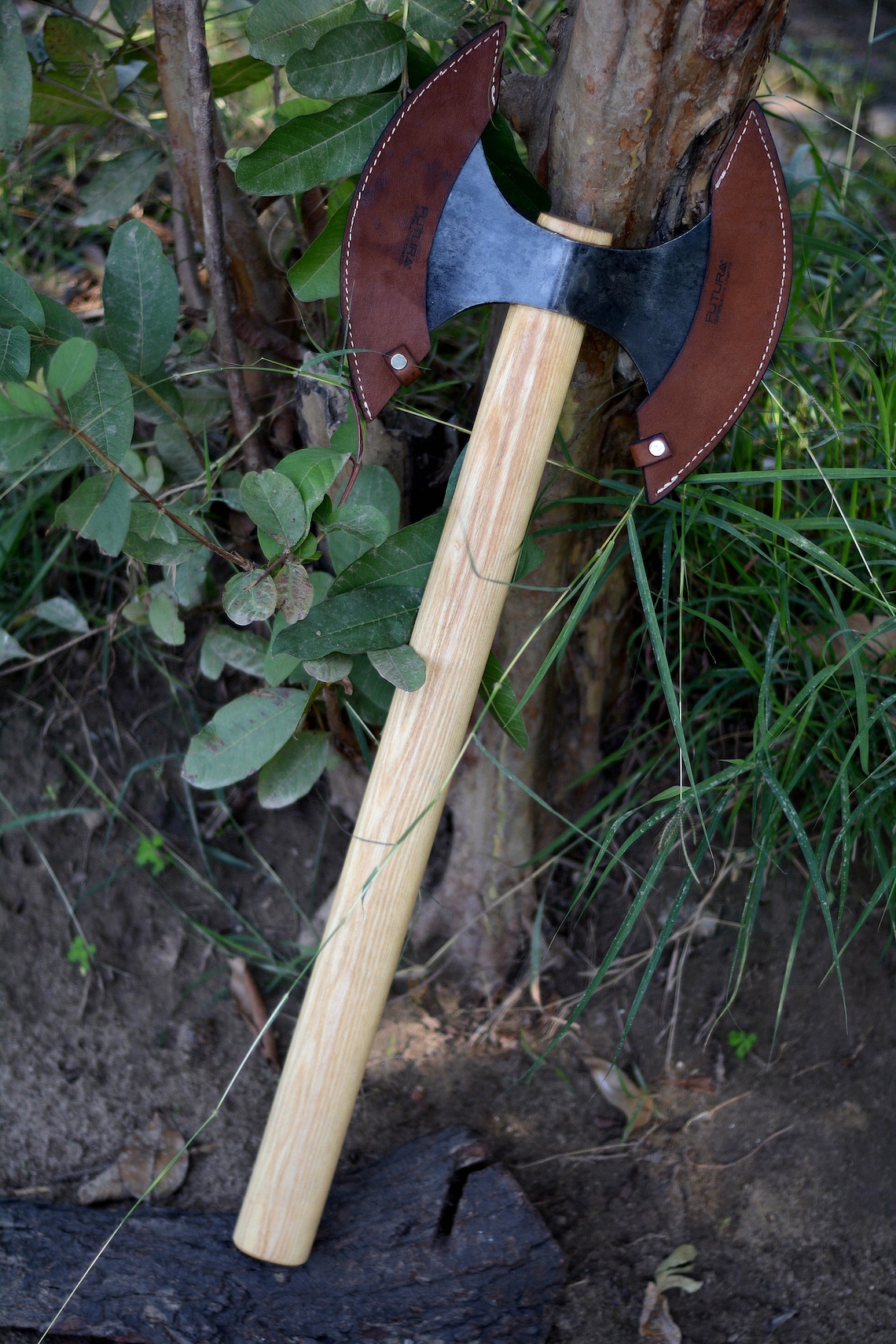 Double Blade Axe Viking Axe Unique Design Axe Hard Steel - Etsy