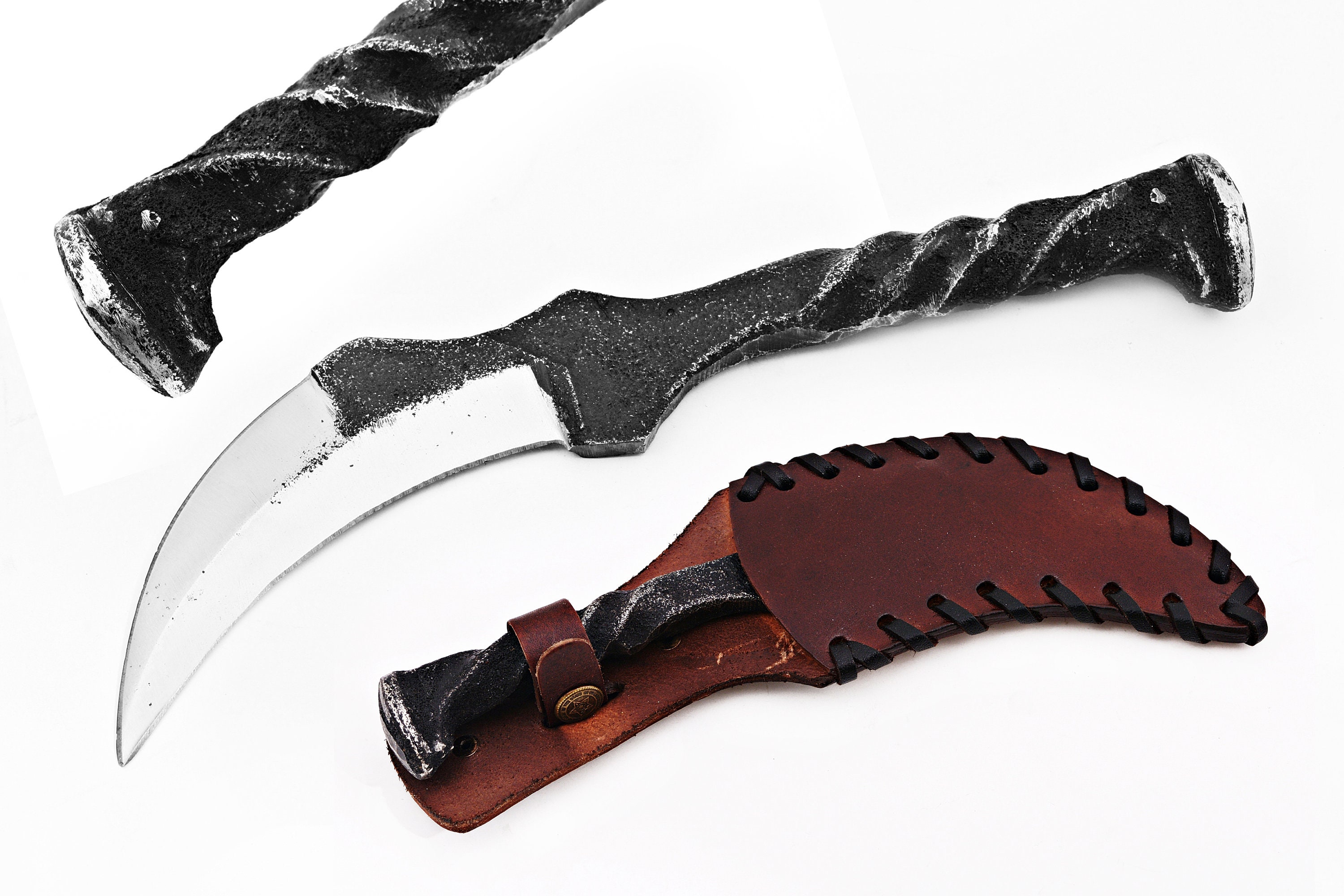 Machete Rail Iron knife Unique Design Hand Forged Gift Knife | Etsy