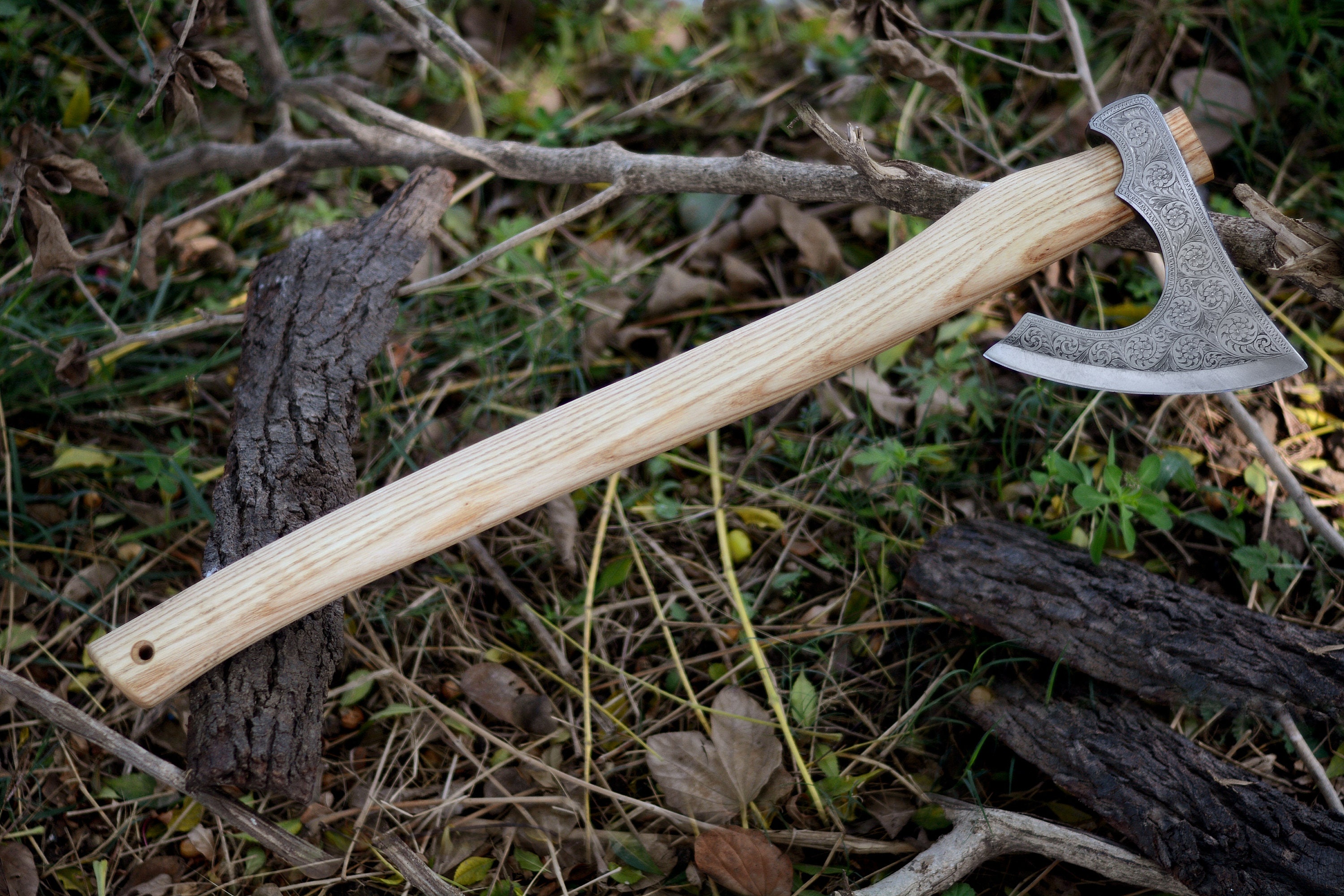 Engraved Axe Viking Axe Unique Design Axe Hard Steel Axe | Etsy