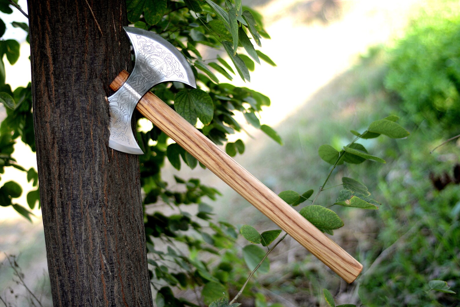 Brave Heart Axe, Viking Axe, Unique Design Axe, Hard Steel Axe, Wood ...