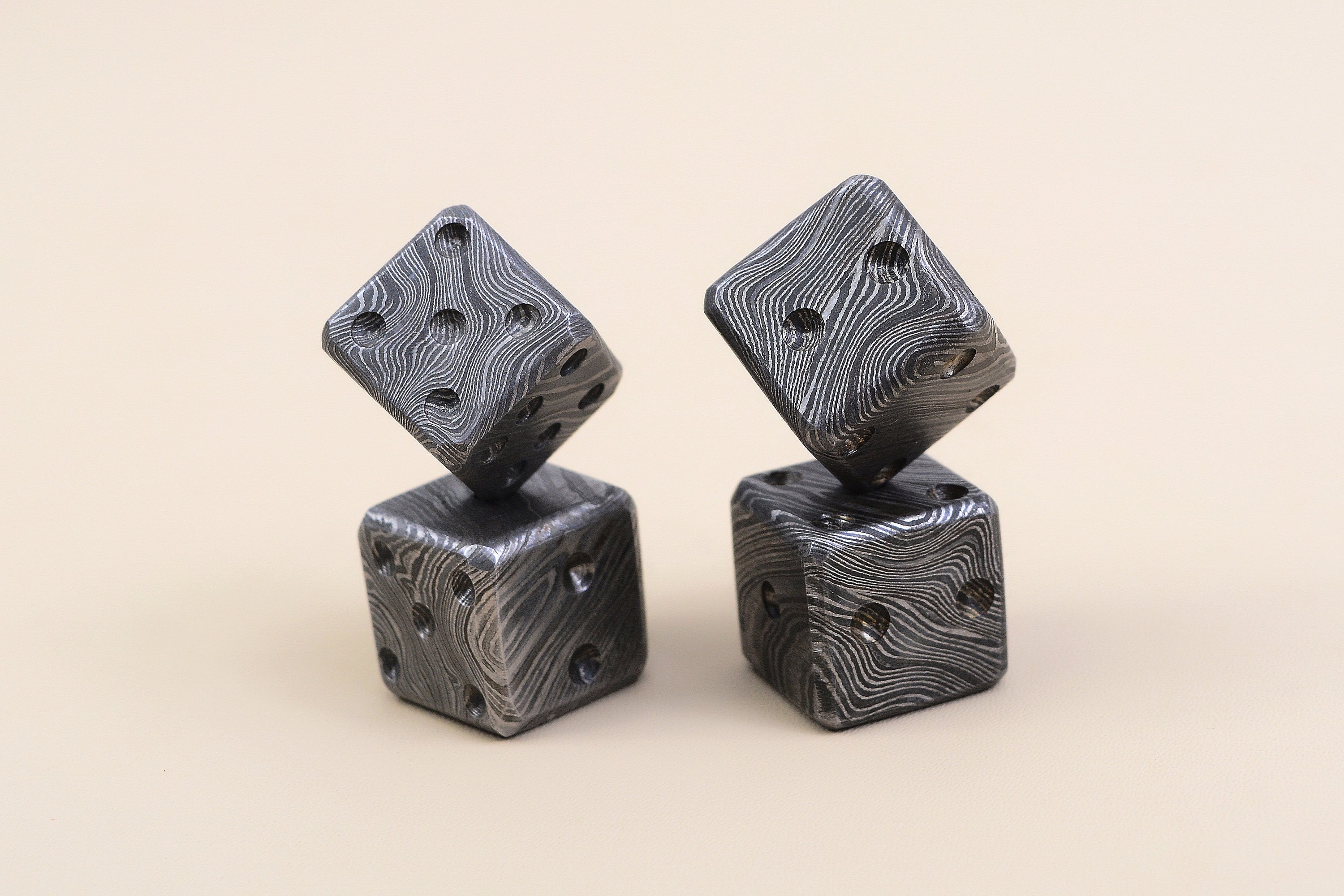 Playing Dice Handmade Damascus Dice Gift Dice Damascus | Etsy