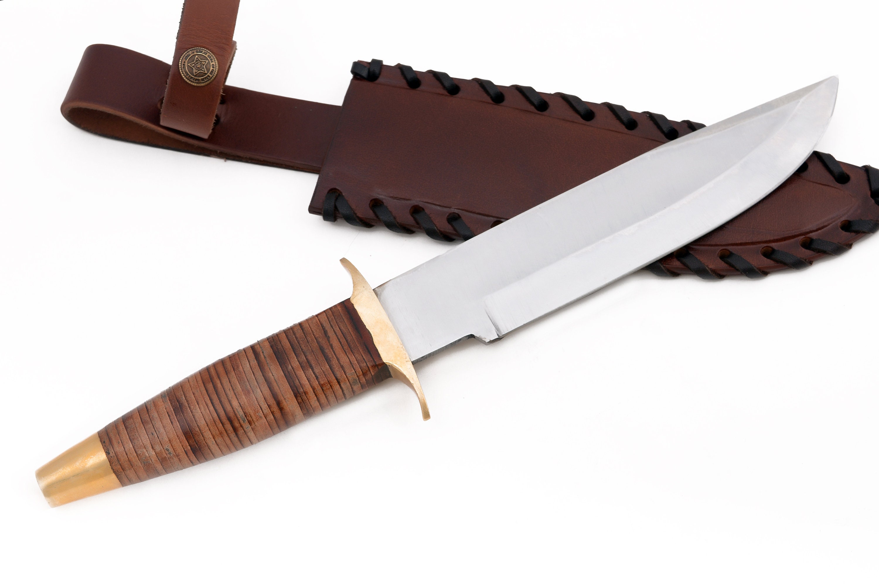 Leather Grip Knife Hand Made Gift Knife Steel Blade Knife - Etsy