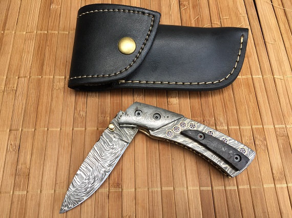 Handmade Damascus Blade Folding Pocket Knife 100 % Pure - Etsy