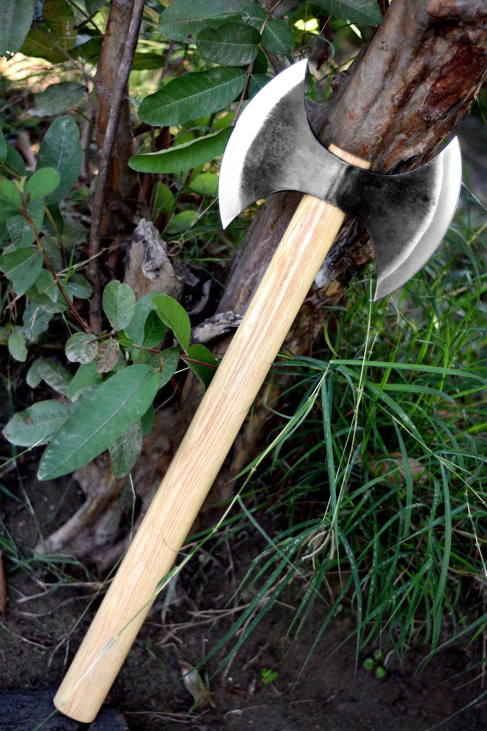 Double Blade Axe Viking Axe Unique Design Axe Hard Steel | Etsy