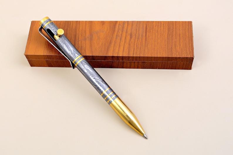 Damascus Pen Gift Pen Handmade Pen Gift Pen Steel Pen | Etsy