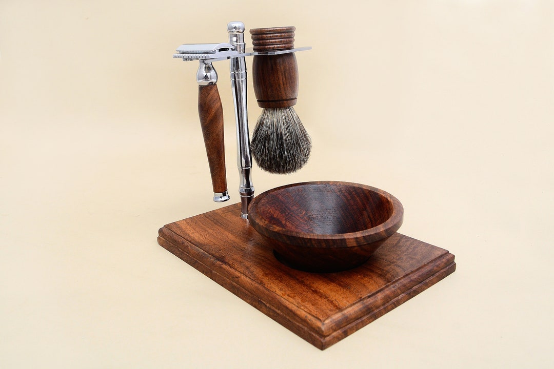 Handmade Shaving Set, Wooden Shaving Set, Gift Shaving Kits, Unique ...