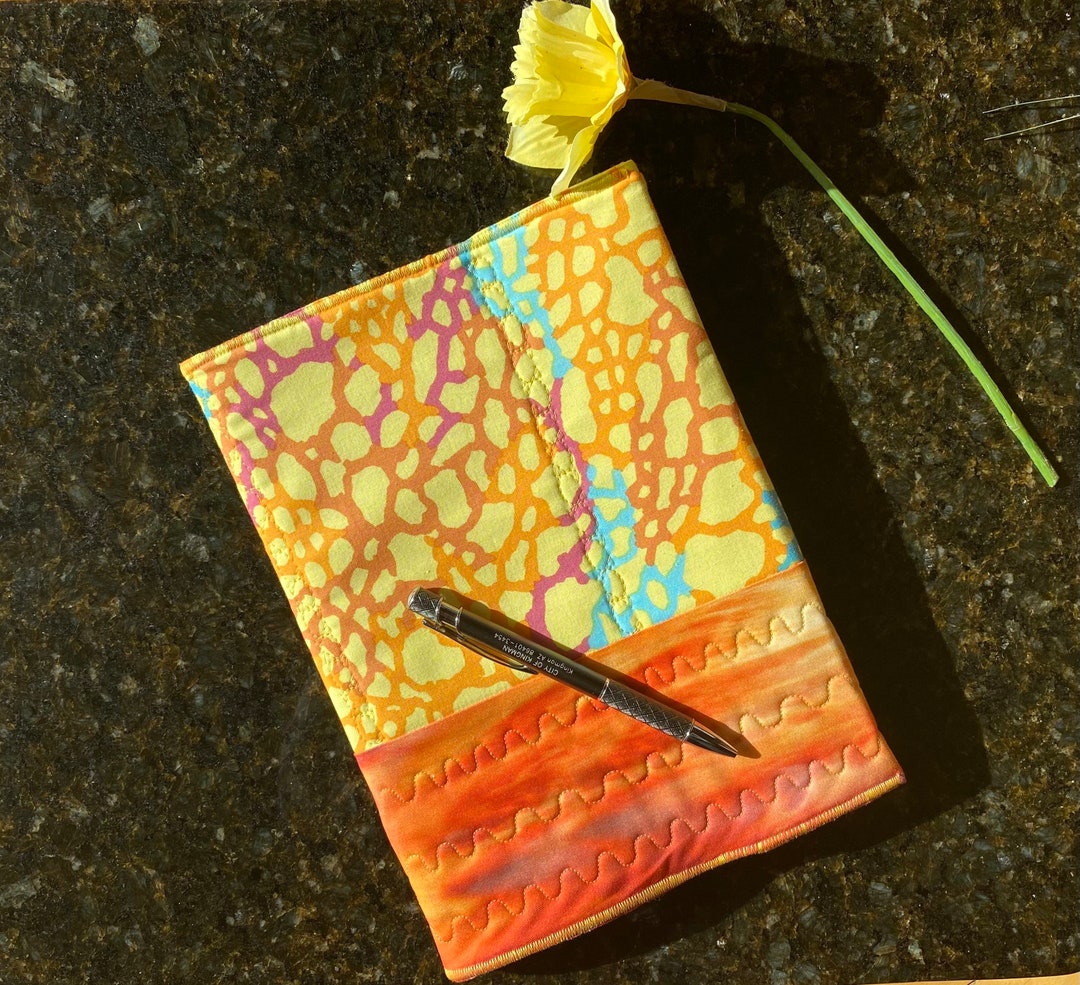 Fabric Notebook Cover ~ Reusable Fabric Journal Cover ~ School Notebook ...