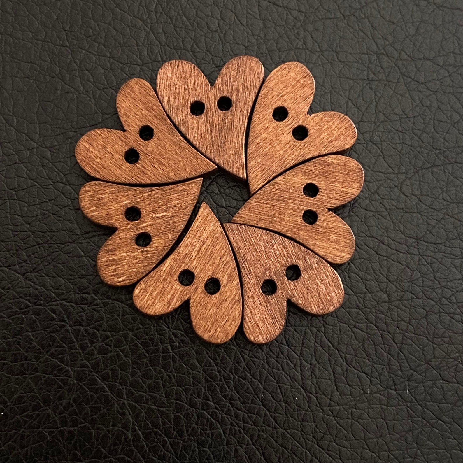 Heart Shape Wooden Buttons Wood Buttons Valentines Crafts - Etsy