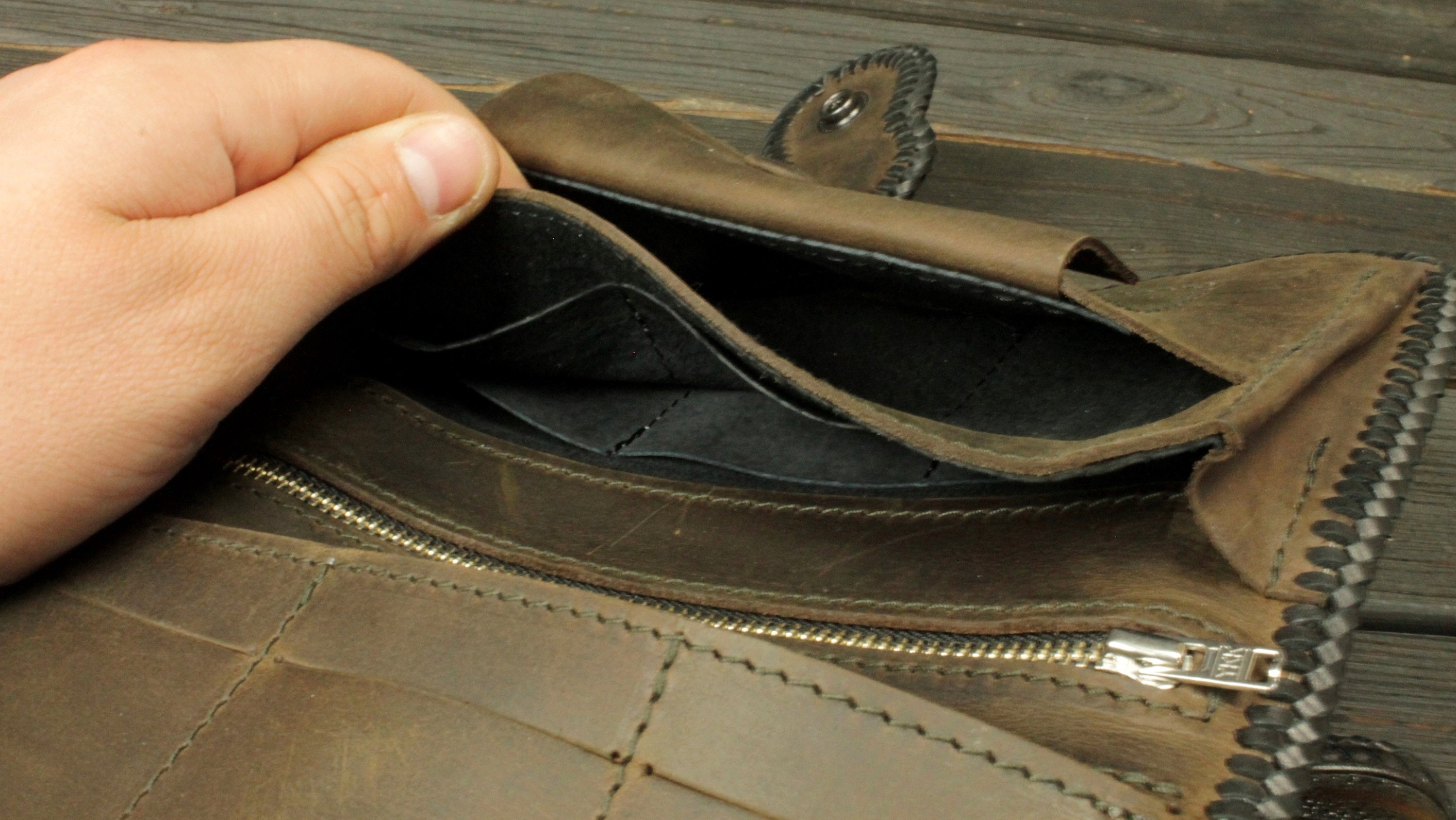 Handcarved Long Wallet American Indian Chief Skull Headdress - Etsy