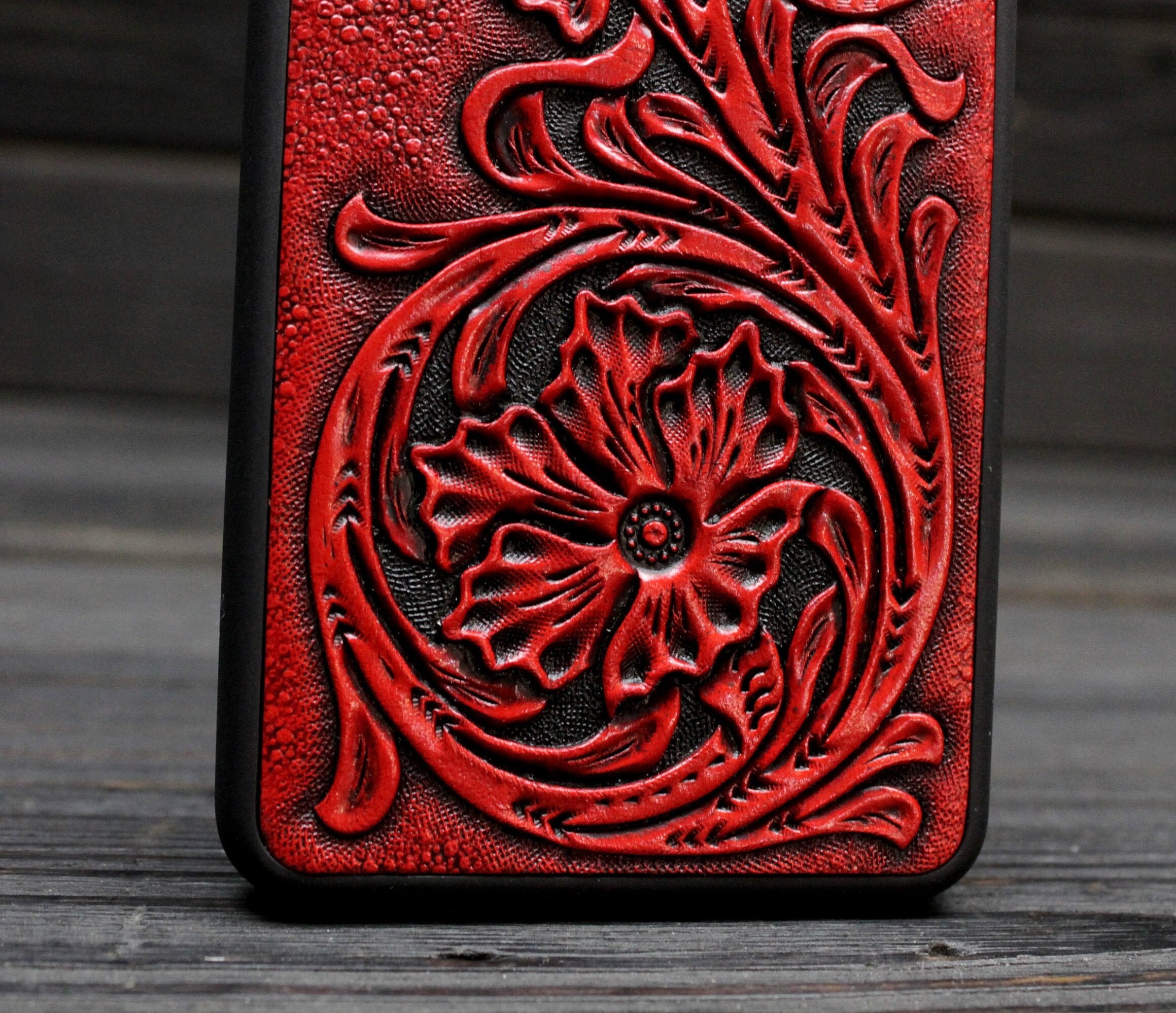 Samsung S20 Ultra Handmade Red Leather Phone Case Seridan, Handcrafted ...