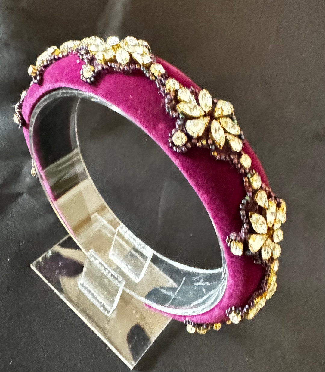 Gorgeous Beaded Black and Gold Beaded Headband. Fancy Headband, Black ...