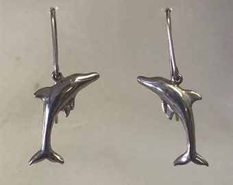 Dolphin Earrings Handmade Sterling Silver and Baltic Amber Jewelry ...