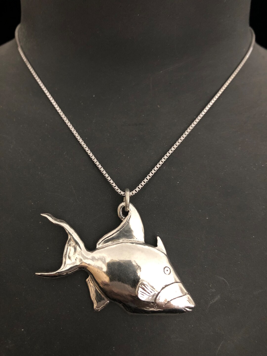 Silver Trigger Fish Pendant - Etsy