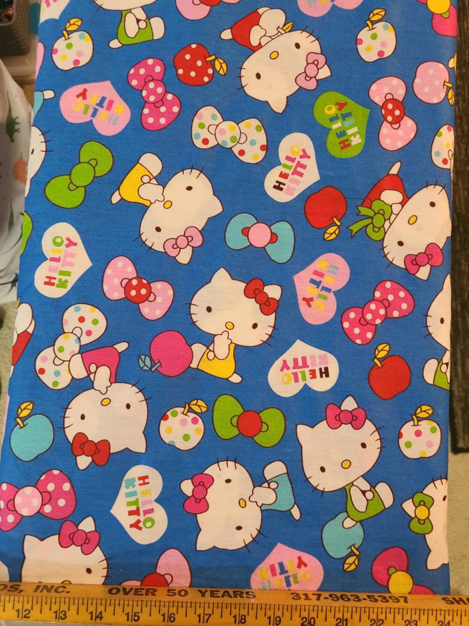 100% Cotton Hello Kitty Fabric - Etsy