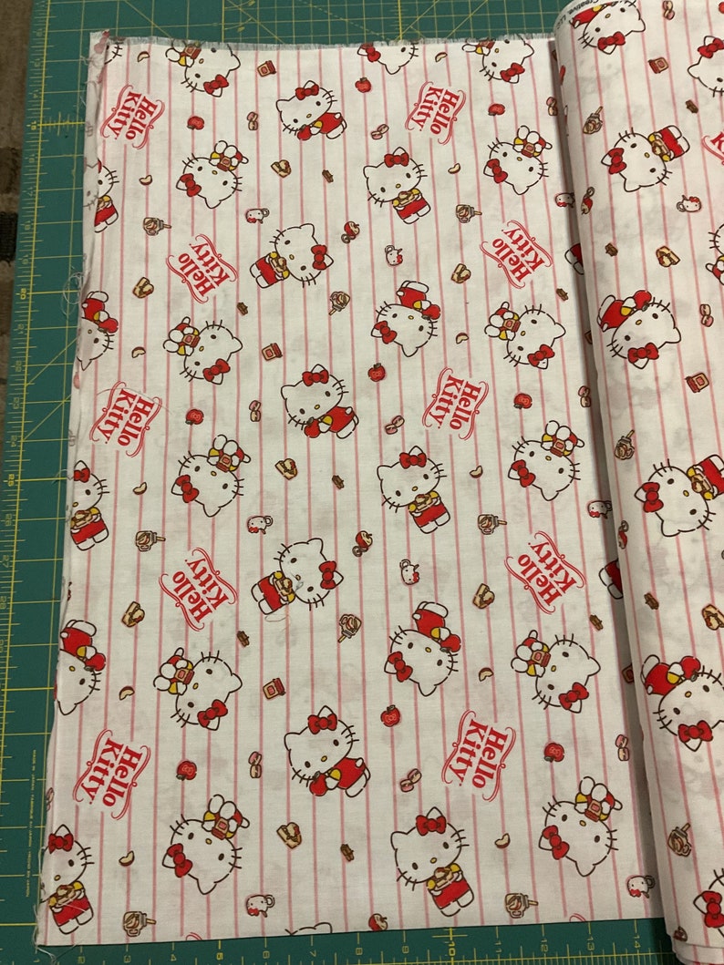 Hello Kitty Bakery 100% Cotton Fabric - Etsy