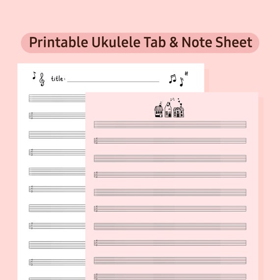 Ukulele Tab & Note Sheet Printable | Etsy