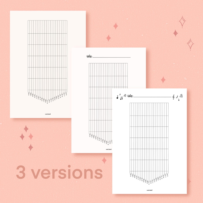 21 Key Kalimba Tab Blank Sheet Music Printable - Etsy