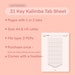 21 Key Kalimba Tab Blank Sheet Music Printable - Etsy
