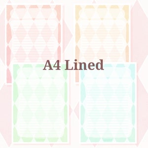 Printable Notes Pastel Bundle | Lined + Unlined - Etsy