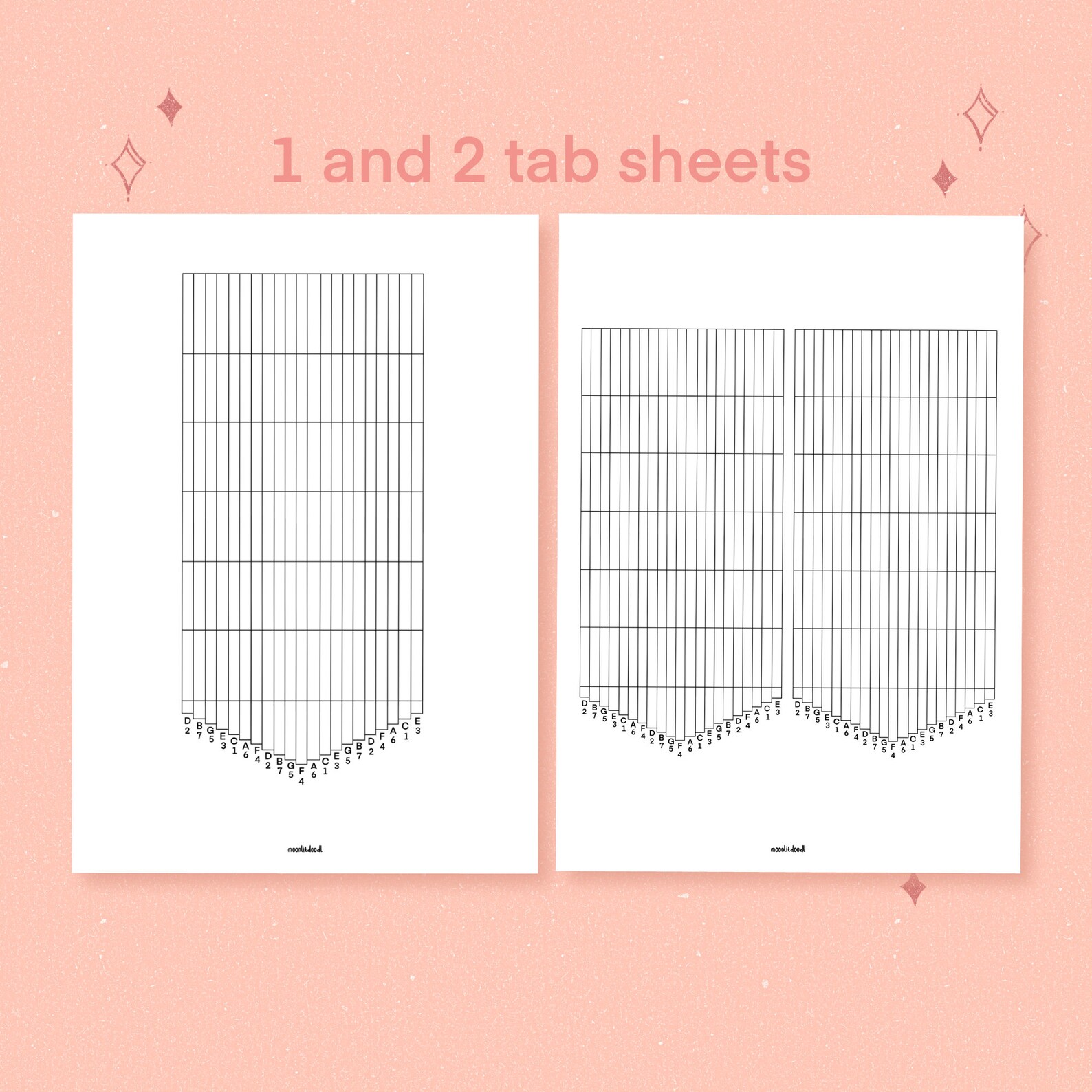 21 Key Kalimba Tab Blank Sheet Music Printable - Etsy