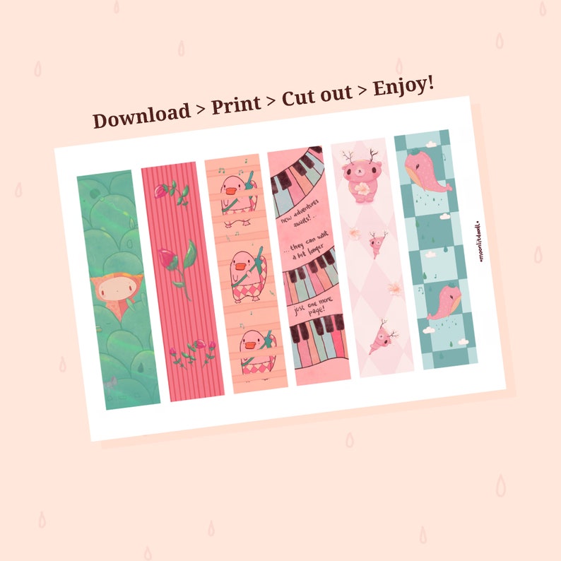 Cute Bookmark Bundle | Printable - Etsy