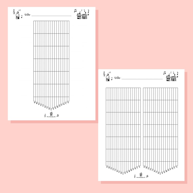 17 Key Kalimba Tab Blank Sheet Music Printable - Etsy