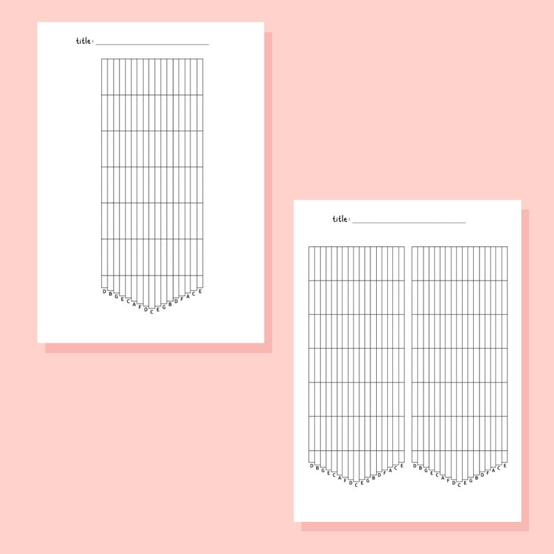 17 Key Kalimba Tab Blank Sheet Music Printable - Etsy