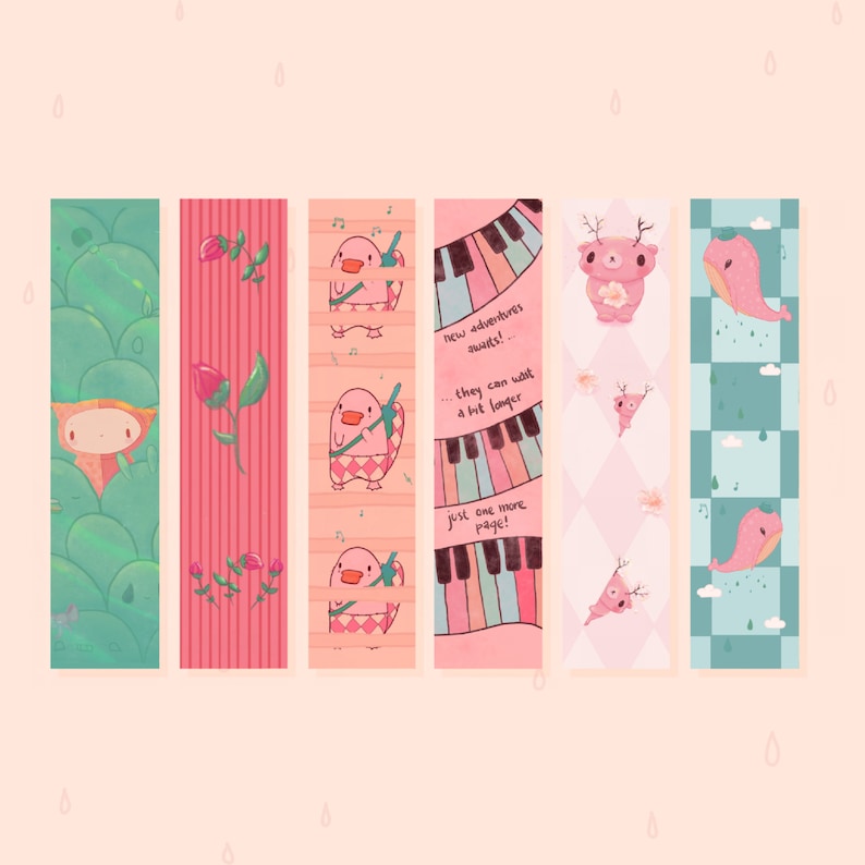 Cute Bookmark Bundle | Printable - Etsy