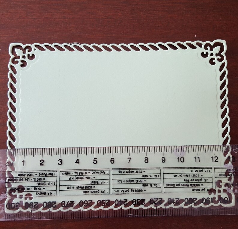 6 Pretty Rectangle Die Card Cut Outs Plus 1 Bonus Floral - Etsy Australia