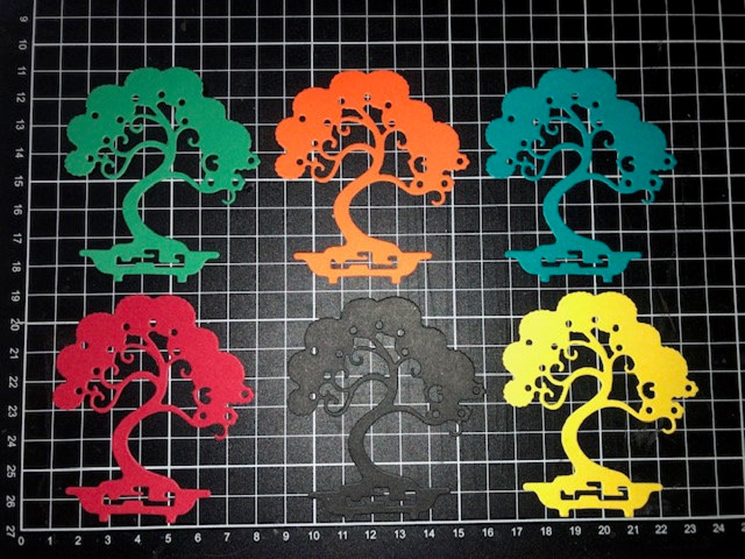 6 X Bonsai Tree Die Cut Out Embellishments. Perfect for Your Art or ...