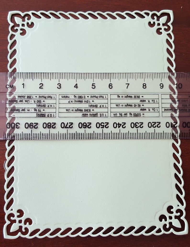 6 Pretty Rectangle Die Card Cut Outs Plus 1 Bonus Floral | Etsy