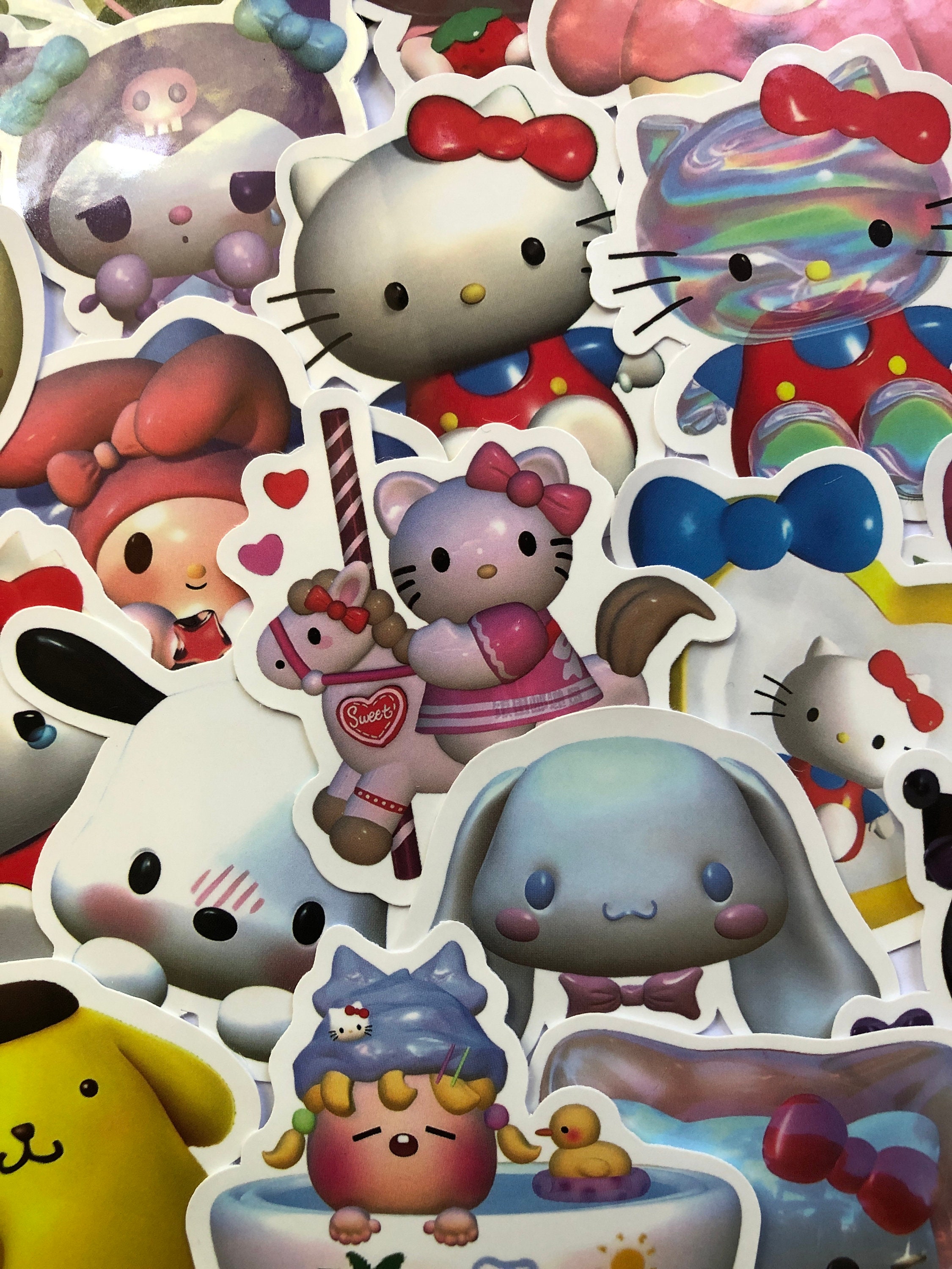 10 X Sanrio Stickers, Kuromi, Hello Kitty Cartoon Anime Stickers. Crisp ...