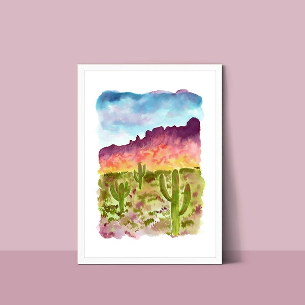 Saguaro Painting - Etsy