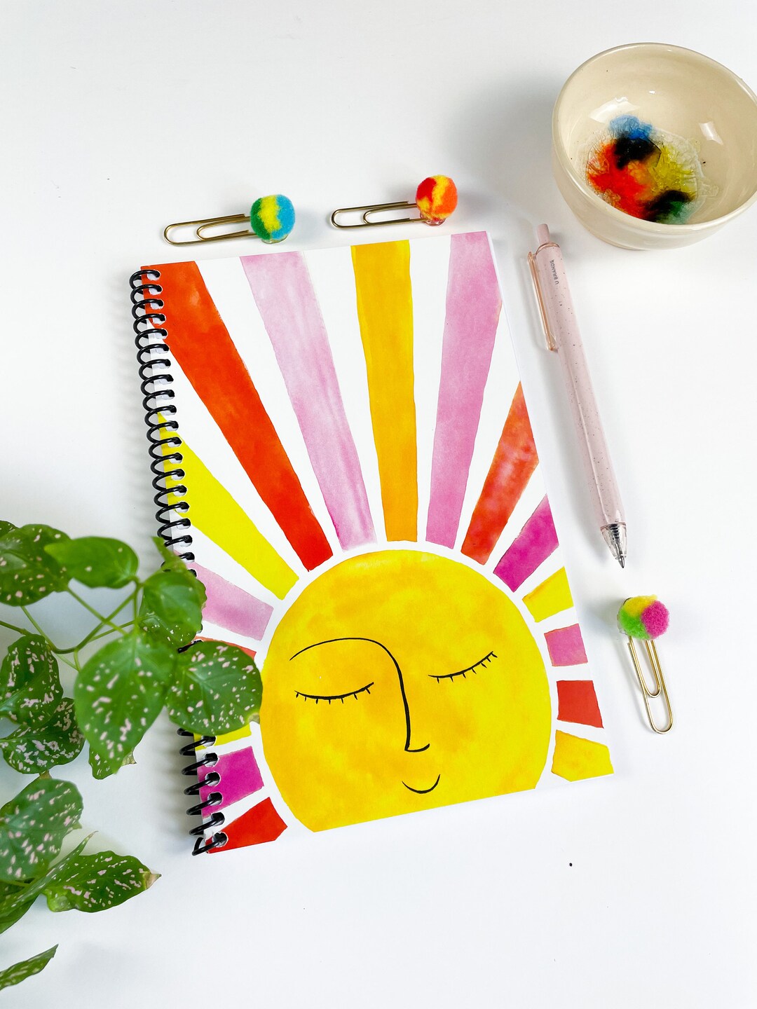 Sunshine Journal, Half Letter Spiral Notebook - Etsy