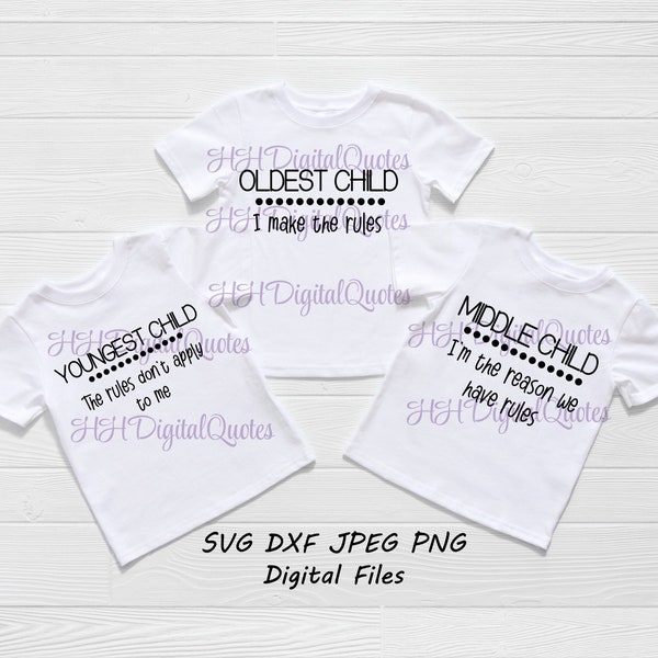 Oldest Middle Youngest Svg Files - Etsy