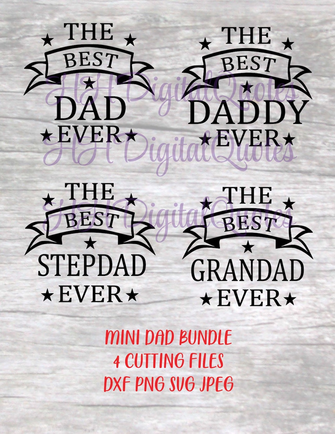 The Best Dad Ever Bundle 'banner Design' Fathers Day - Etsy