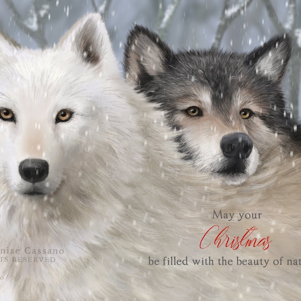 Wolf Card - Etsy
