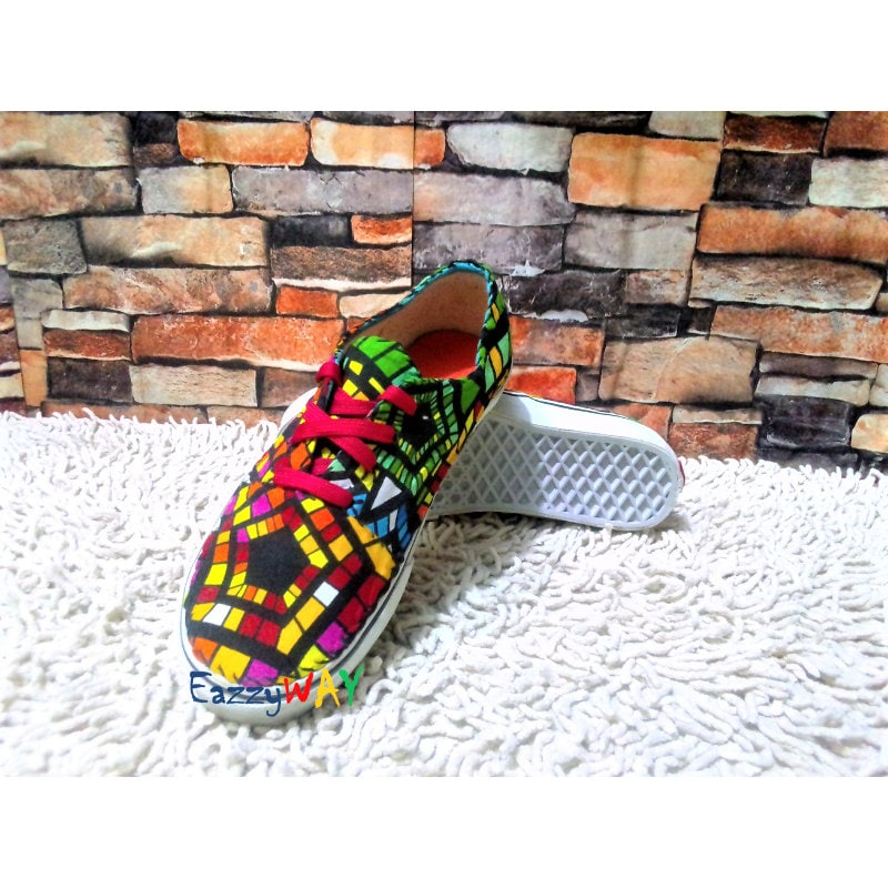 African Print Shoe Customise Sneakers Unisex Adult Shoes - Etsy