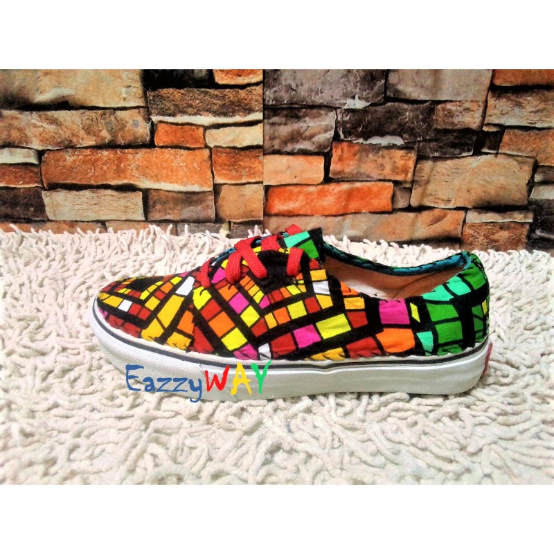 African Print Shoe Customise Sneakers Unisex Adult Shoes - Etsy