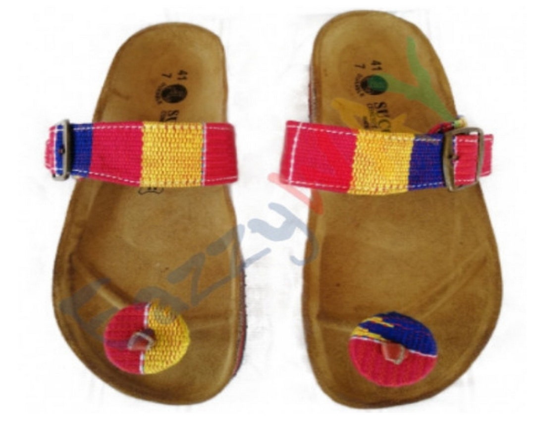 Original Handwoven Kente Birks Sandals | Unisex Adult Sandals | African ...