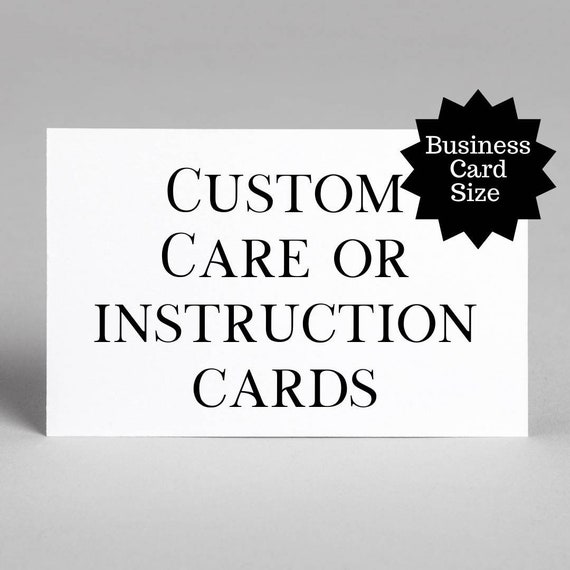 Custom Care Cards Business Stationery Bow Care Cards | Etsy