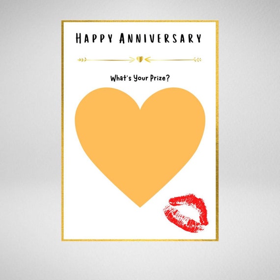 Happy Anniversary Scratch Card - Etsy