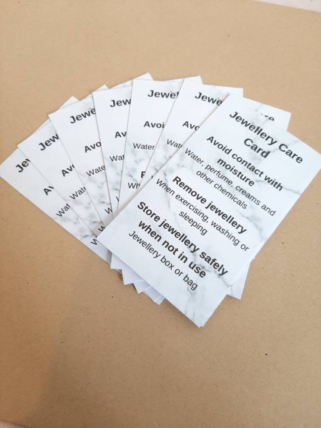 Custom Jewellery Care Cards Custom Care Cards Business - Etsy