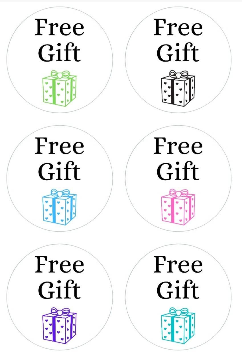 Free Gift Sticker Business Stickers Fun Stickers - Etsy